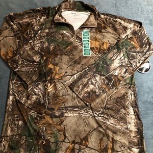 Realtree | Jackets & Coats | Real Tree Half Zip Knit Pullover Camo Mens ...